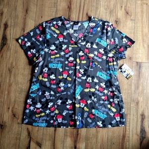 Disney | Tops | Disney Mickey Mouse Scrub Top 9 Years Anniversary ...